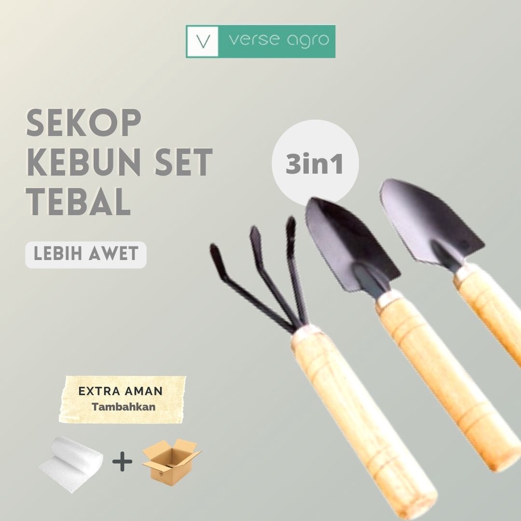 Jual Sekop kebun set Mini 3 in 1 Tipe Tebal Lebar | Shopee Indonesia