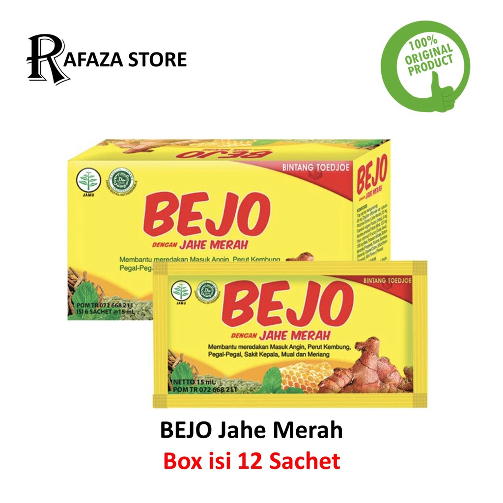 Jual Bejo Jahe Merah Box 12 Sachet Untuk Masuk Angin | Shopee Indonesia
