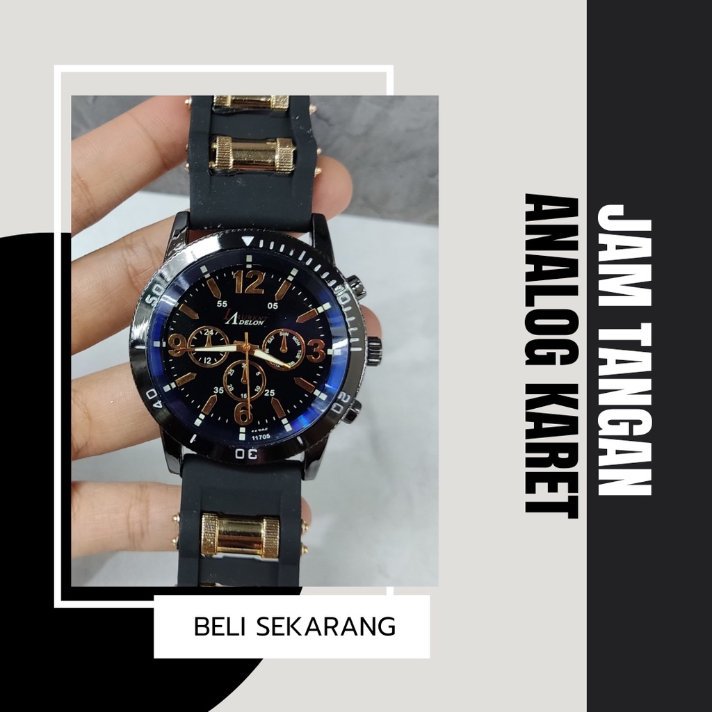 Jual JAM TANGAN PRIA ANALOG // JAM TANGAN COWOK JARUM MODEL SPORTY ...
