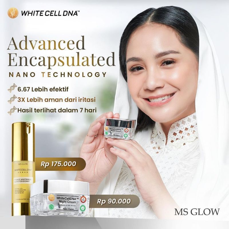 Jual Ms glow/Ms glow Cell DNA /MS glow white Cell DNA serum/night Cell ...