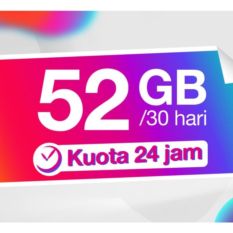Jual Kuota Tri 52GB 52 GB Unlimited YouTube 24Jam Reguler Nasional Data Three 3 90GB 150GB 500GB ...