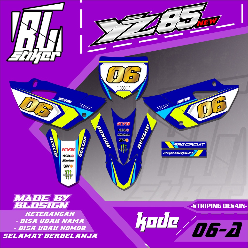 Jual Sticker Striping Yamaha YZ 85 New - Desain Racing Offroad Terbaru ...