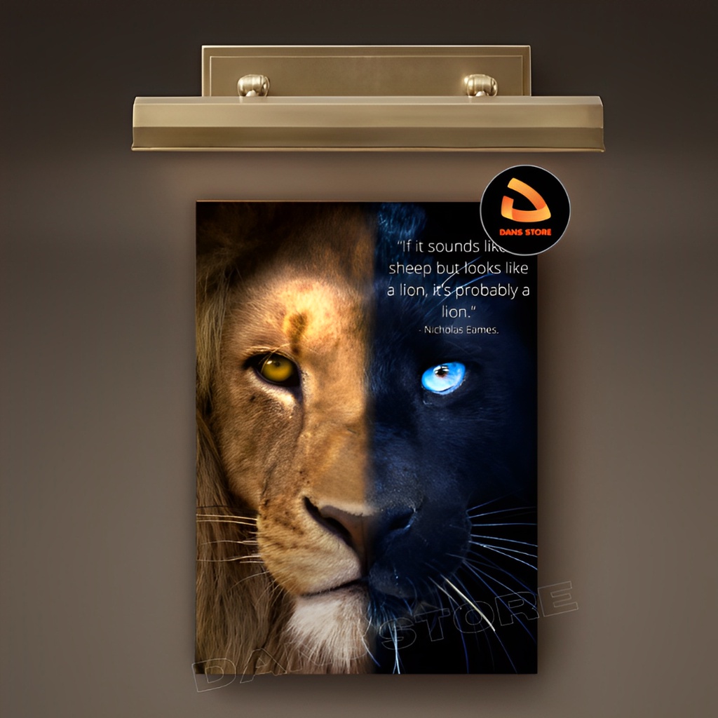 Jual Poster Singa Dan Kata Motivasi Lion Quotes Hiasan Dinding ...