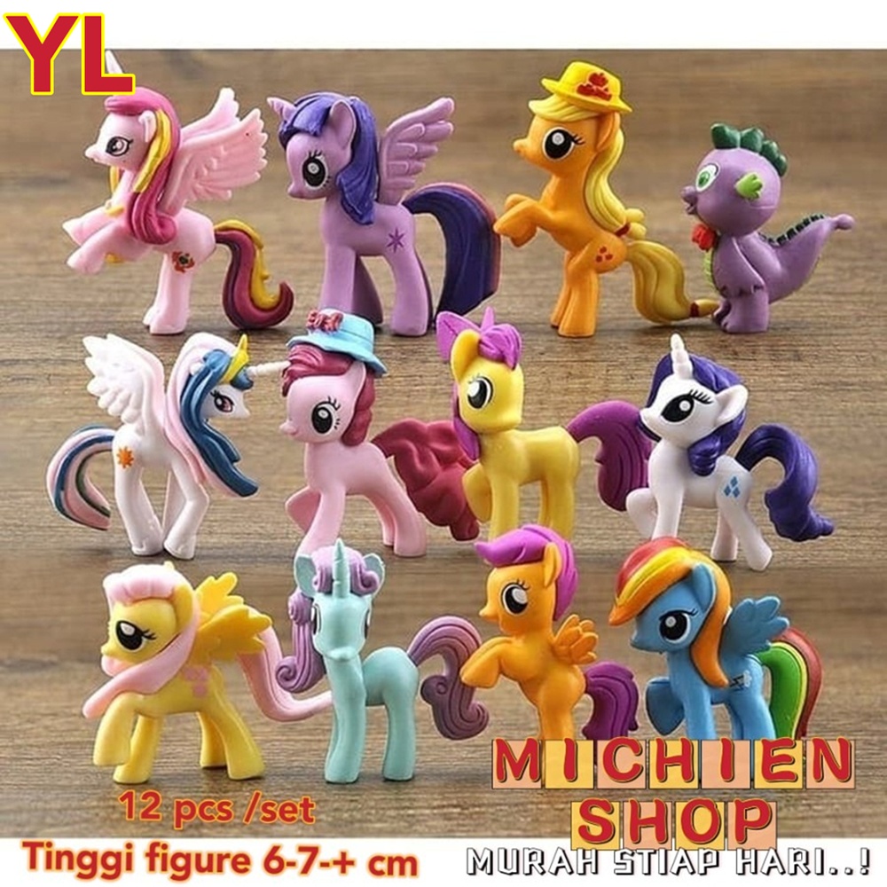 Jual Figure My Little Pony / Figure / Topper Kuda Poni Set isi 12 ...
