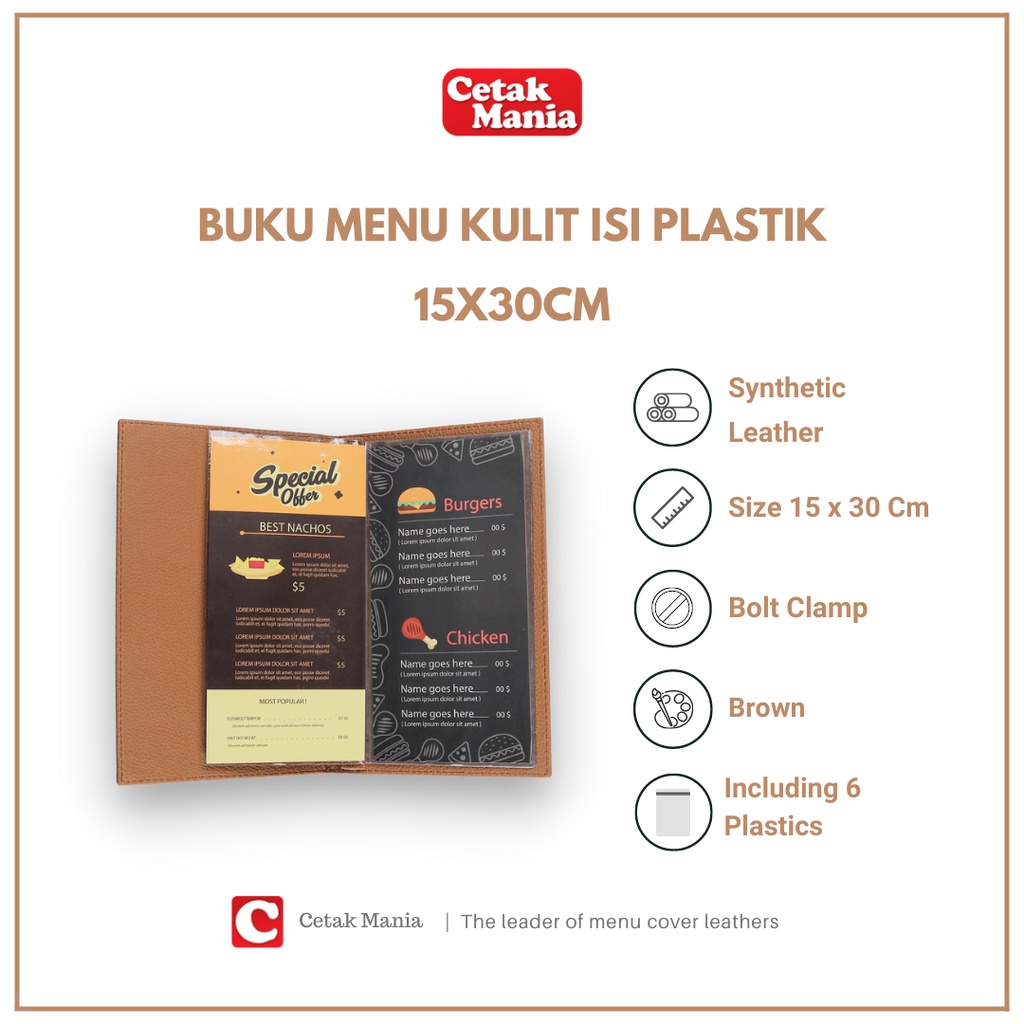 Jual Buku Menu Kulit Restoran - Cafe - Coffee Shop - Ready Stock - Menu ...