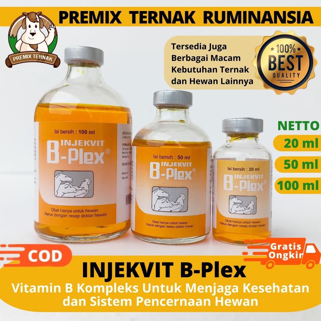 Jual INJEKVIT B PLEX VITAMIN B KOMPLEK 20ML 50 ML dan 100 ML MEDION ...