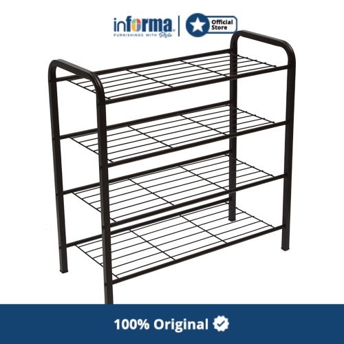 Jual Informa Barton Rak Sepatu 4 Tingkat - Cokelat Tua Shoe Rack ...