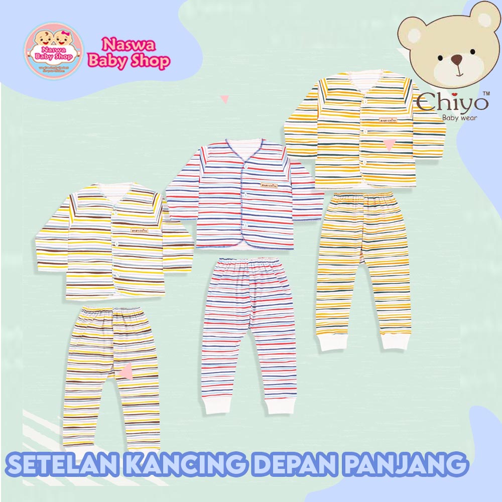 Jual Chiyo Setelan Kancing Depan Panjang Wave Stripe Series 0-3 Bulan ...