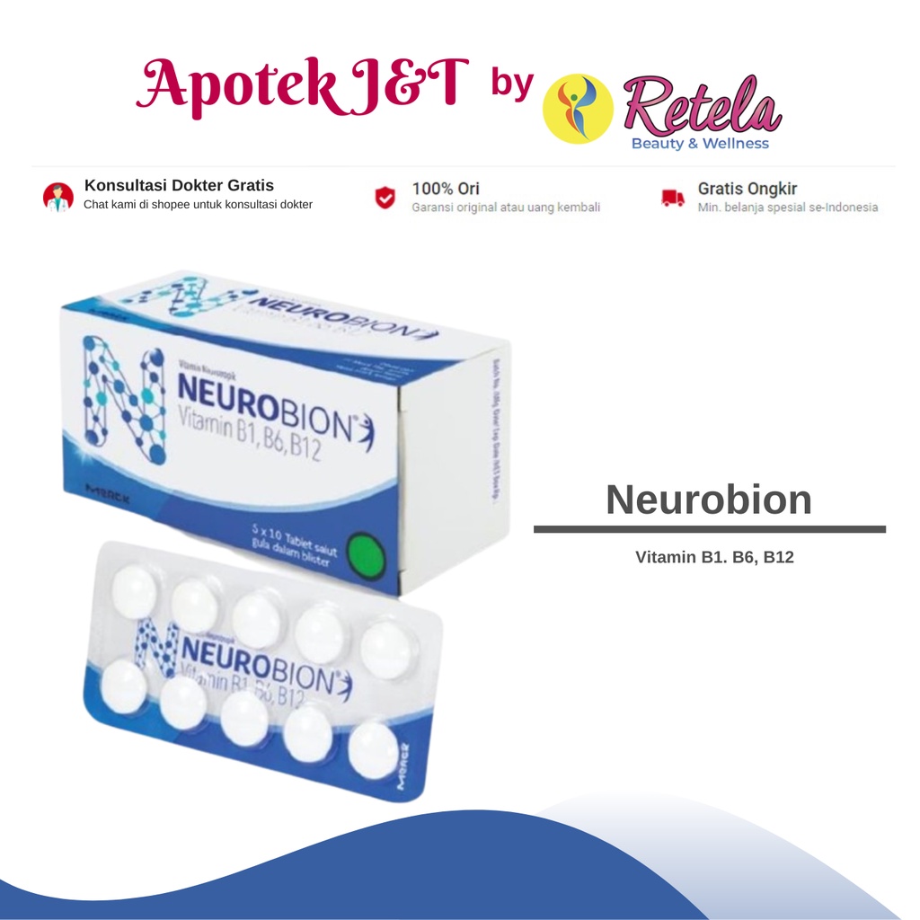 Jual NEUROBION 5000 100MG TAB 25X10`S | Shopee Indonesia