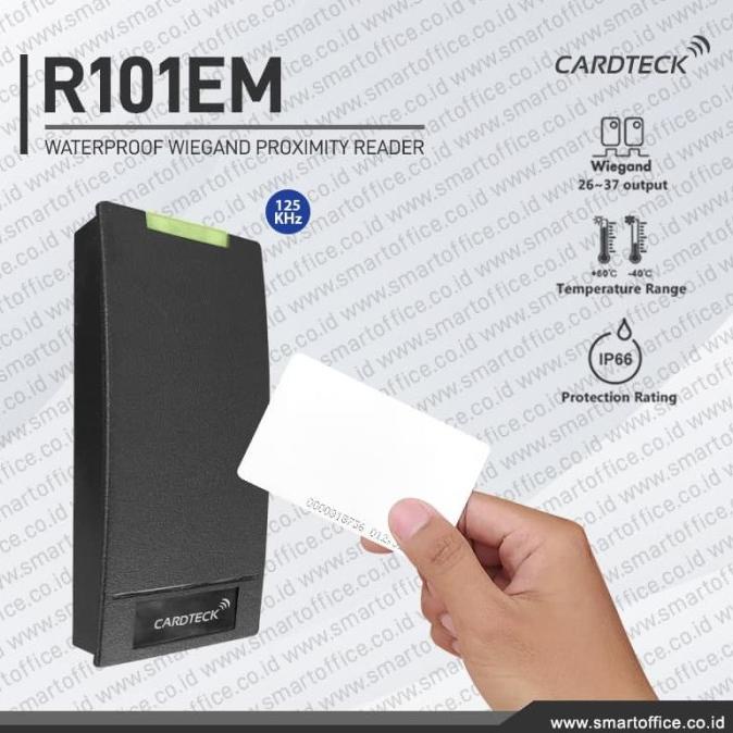 Jual WIEGAND READER RFID PROXIMITY EM 125KHz CARDTECK R101EM ACCESS ...