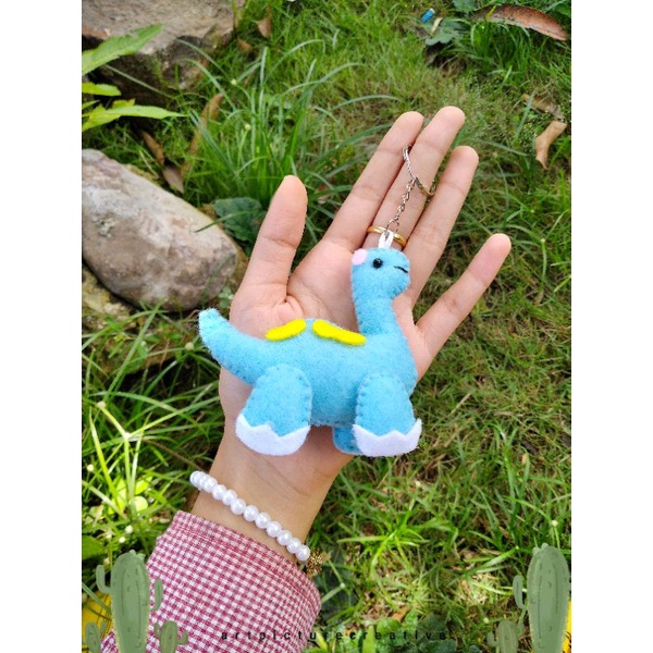 Jual gantungan kunci flanel/gantungan kunci dinosaurus lucu/gantungan ...