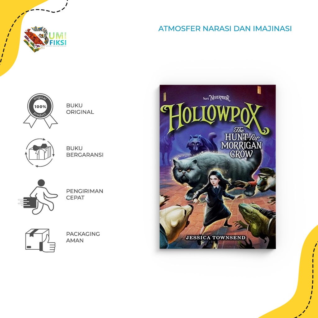 Jual Buku Novel Hollowpox The Hunt For Morrigan Crow - Mizan - Jessica ...