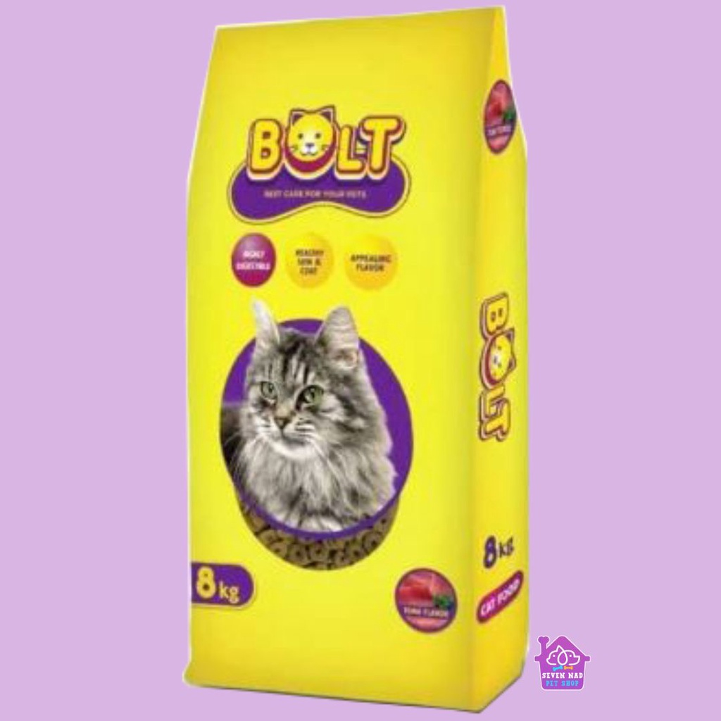 Jual Bolt Cat 8kg Makanan Kucing Dewasa Dry Food - Varian TUNA (DONAT ...