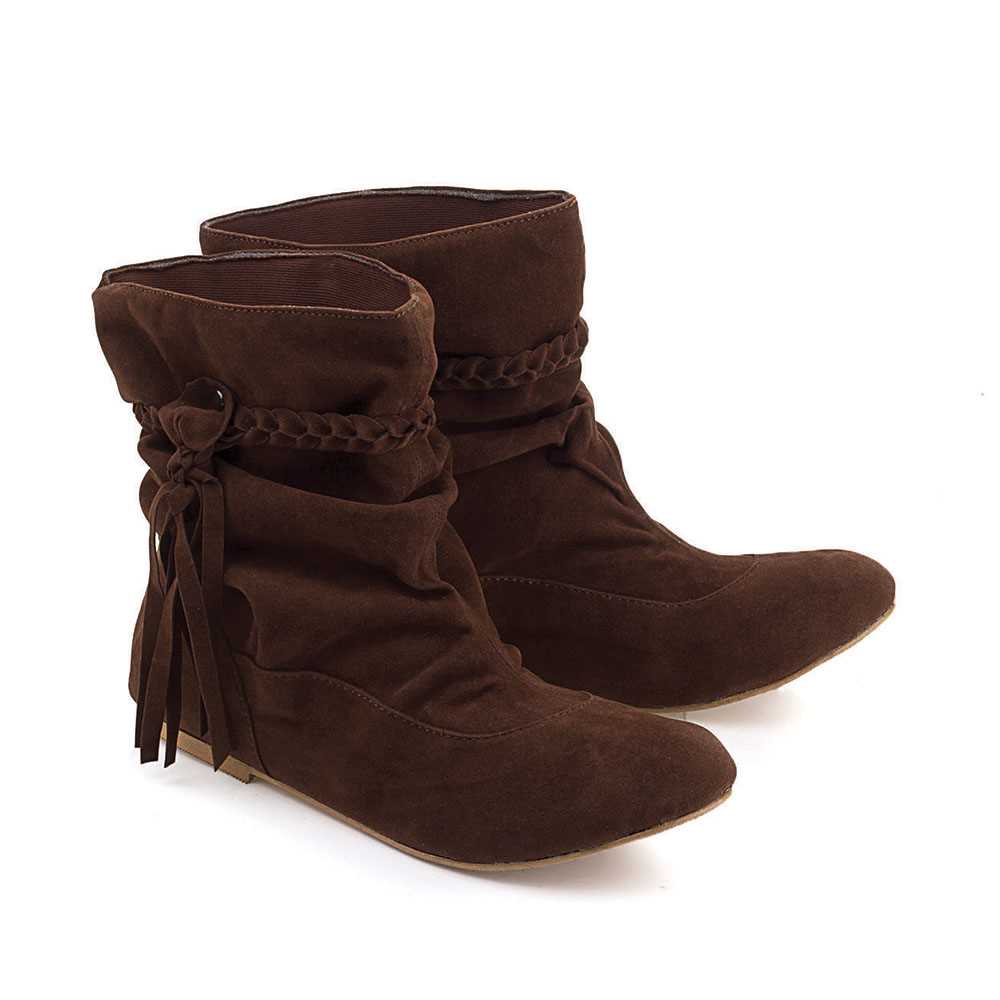 Jual Sepatu Boot Wanita Warna Coklat - LDG BCL 162 | Shopee Indonesia