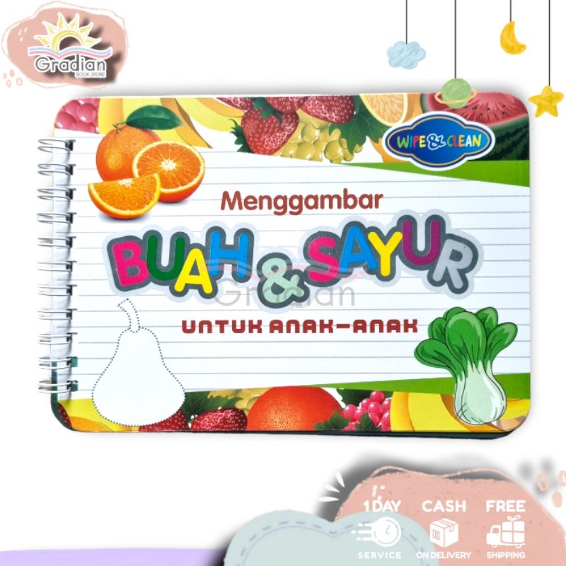 Jual FREE SPIDOL - Buku Wipe and Clean Menulis Huruf, Angka, Hijaiyah ...