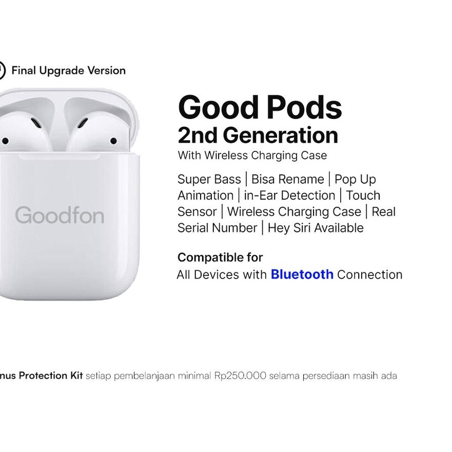 Jual limited STOCK!Good Pods Gen 2 2022 Wireless Charging Case (Highest ...