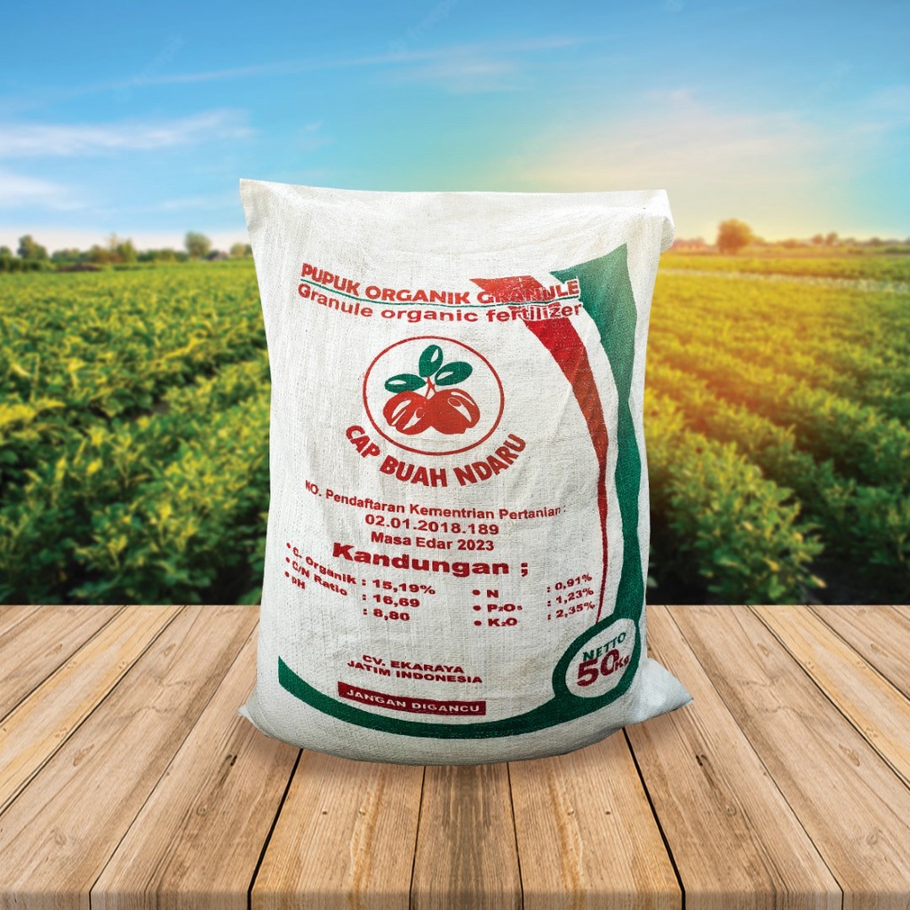 Jual pupuk organik granular buah ndaru per 50kg (packing kardus ...