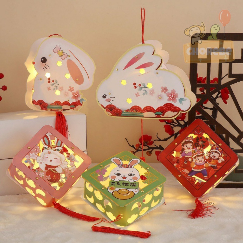 Jual Lampion DIY Imlek Paper Lantern Tenteng Karakter Anak Kelinci ...