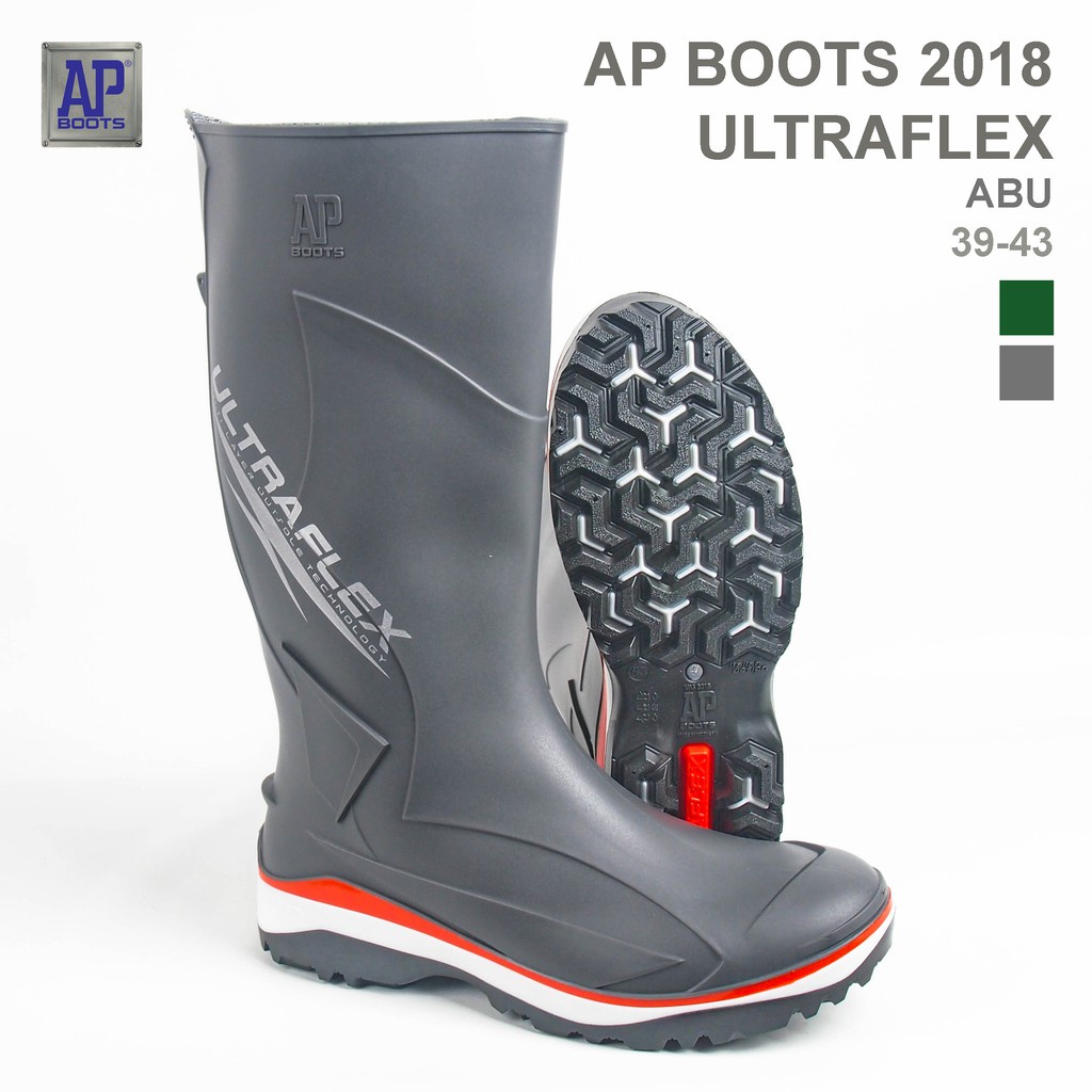 Jual AP Boots 2018 Ultraflex Abu - Sepatu Boot PVC | Shopee Indonesia
