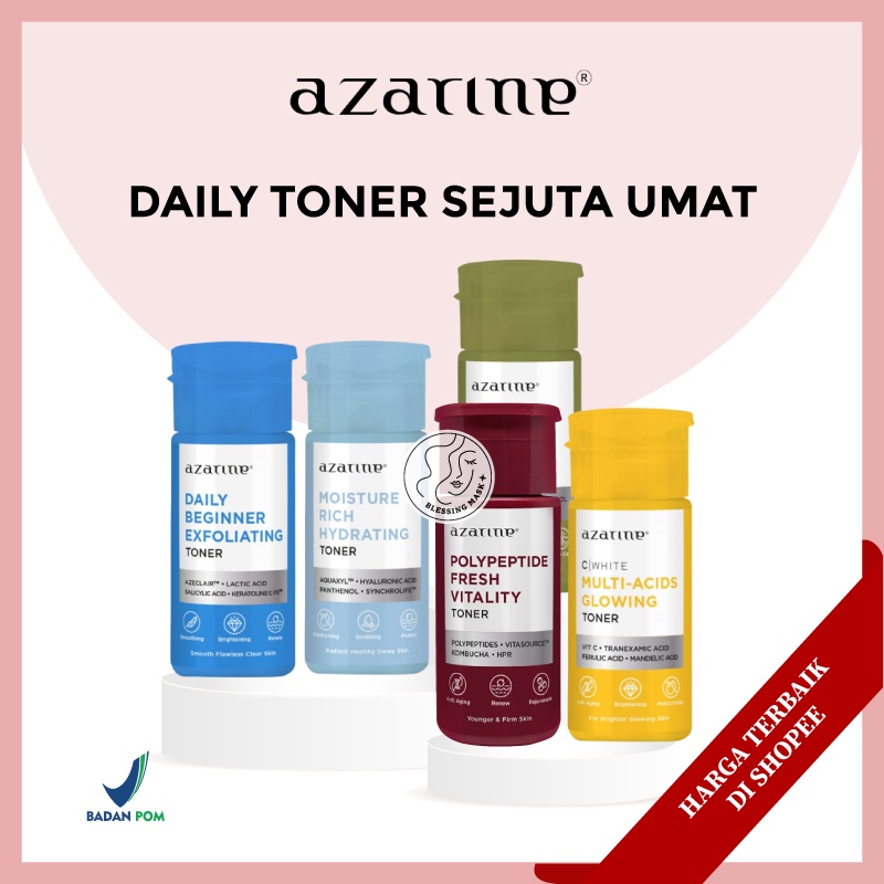 Jual AZARINE Face Toner All Series 90ml | Toner Wajah Mild Purifying ...