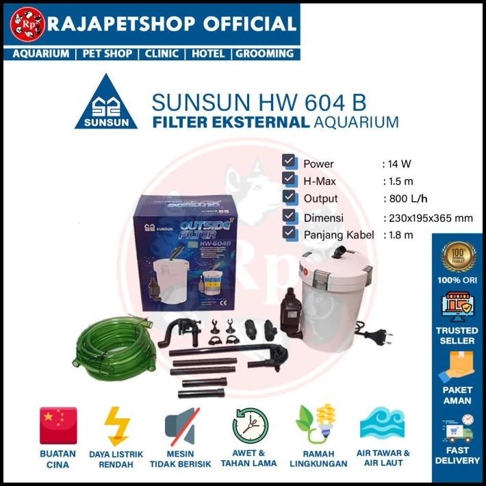 Jual Promo ( External Filter ) Sunsun Hw 604B Canister Aquarium ...