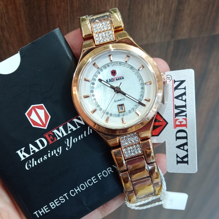 Jual Jam Tangan Wanita Kademan Kombinasi Gold Silver Original Tali ...