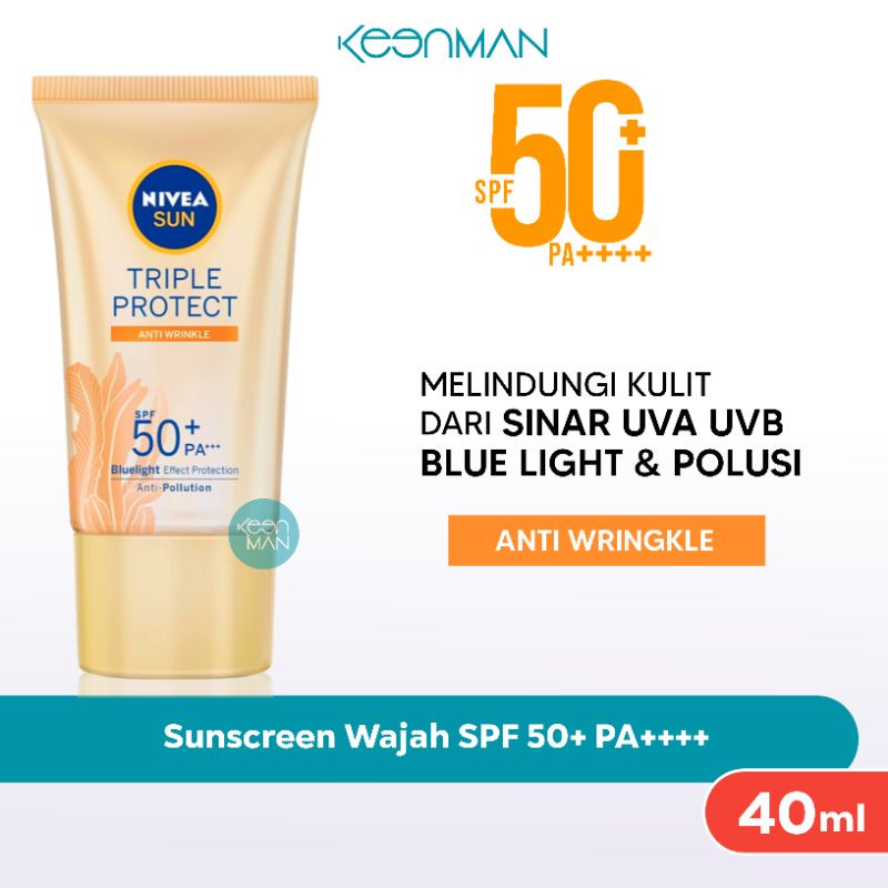 Jual Nivea Sun Face Serum Triple Protect Anti Wringkle 40ml - Sunscreen ...