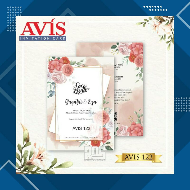 Jual Blangko Undangan AVIS 122 FREE FILE SETTING ROS Printing Design Tuban | Shopee Indonesia