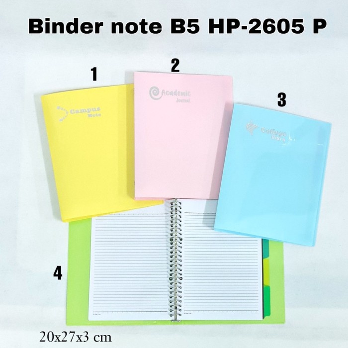 Jual PRO Binder Note GASTA B5-PP Cover Warna Hotprint/Bindernote/Map ...