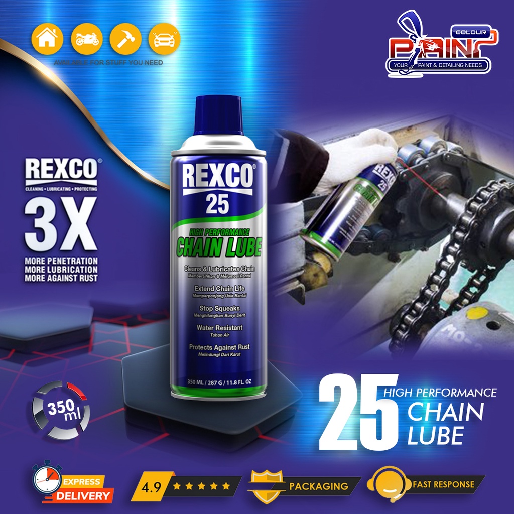 Jual REXCO 25 Pelumas Rantai High Performance Chain Lube 350ml | Shopee ...