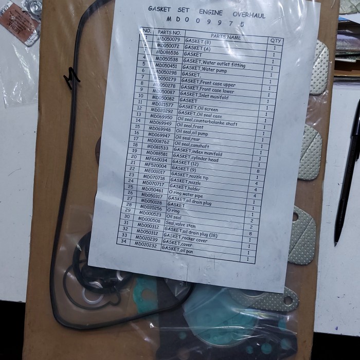 Jual Packing Set Colt L300 Bensin 4G33 4G32 Lancer SL | Shopee Indonesia