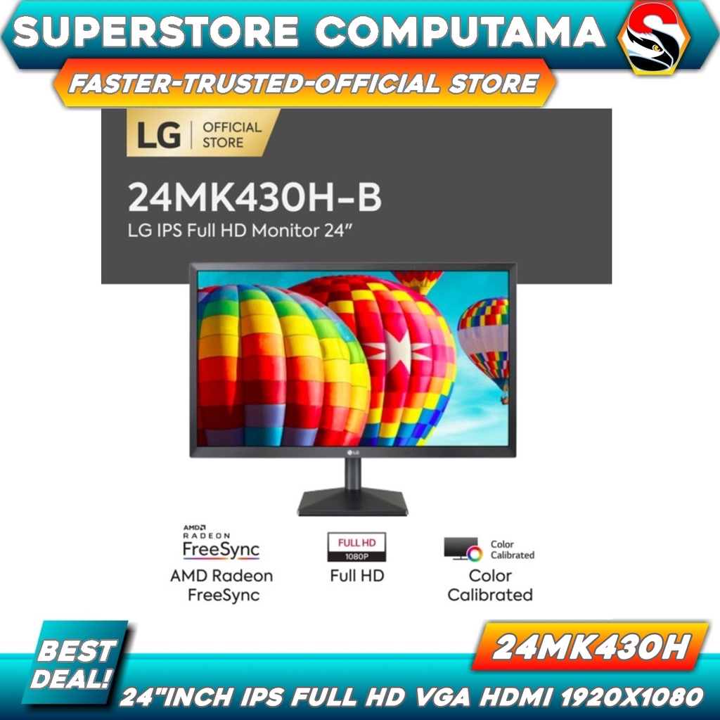 Jual Monitor LED LG 24MK430H, 24", IPS Full HD VGA HDMI 1920x1080 ...