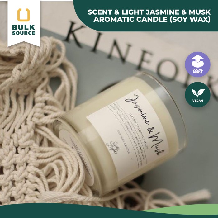 Jual SCENT & LIGHT JASMINE & MUSK AROMATIC CANDLE (SOY WAX) | Shopee ...