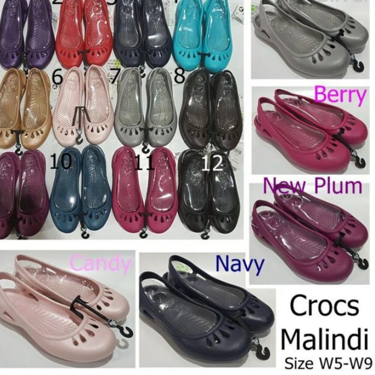 Jual [E-2&I ♫♪] SEPATU SANDAL CEWEK MURAH ORIGINAL CROCS MALINDI W5-W9 ...