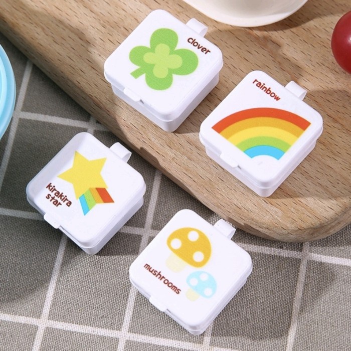 Jual READY ! 1pc Wadah Bento KOTAK PUTIH PERSEGI Botol Saos Bumbu Mini ...