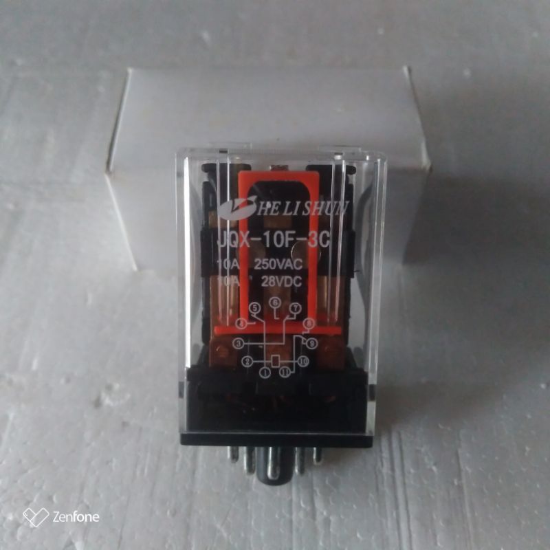 Jual Relay Helishun 11 Pin 220v AC JQX-10F-3C | Shopee Indonesia