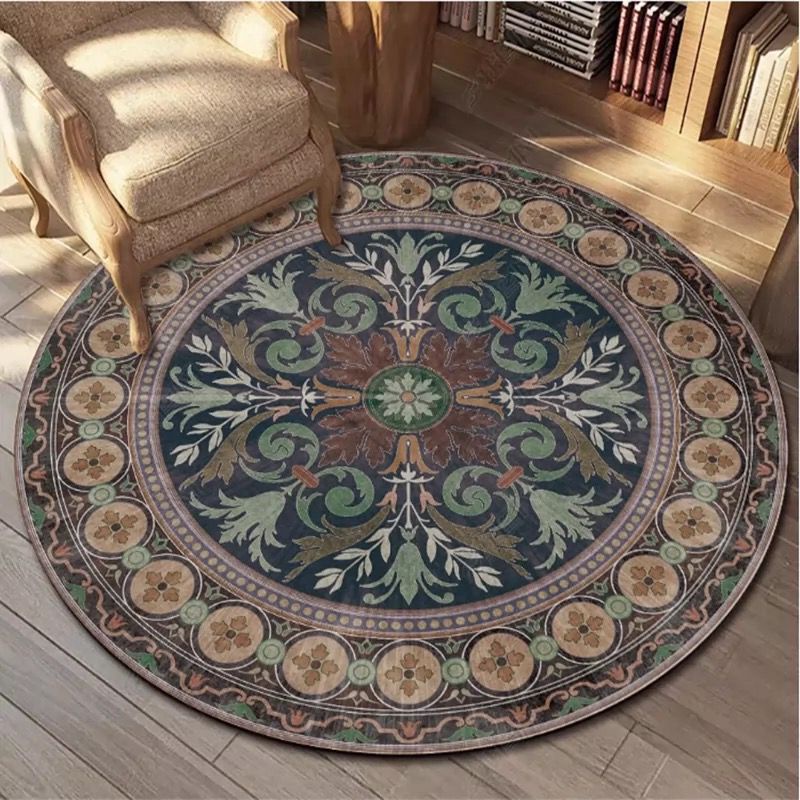 Jual UM020 Karpet Bulat Motif Anti Slip Diameter 100Cm/Karpet Bulat ...