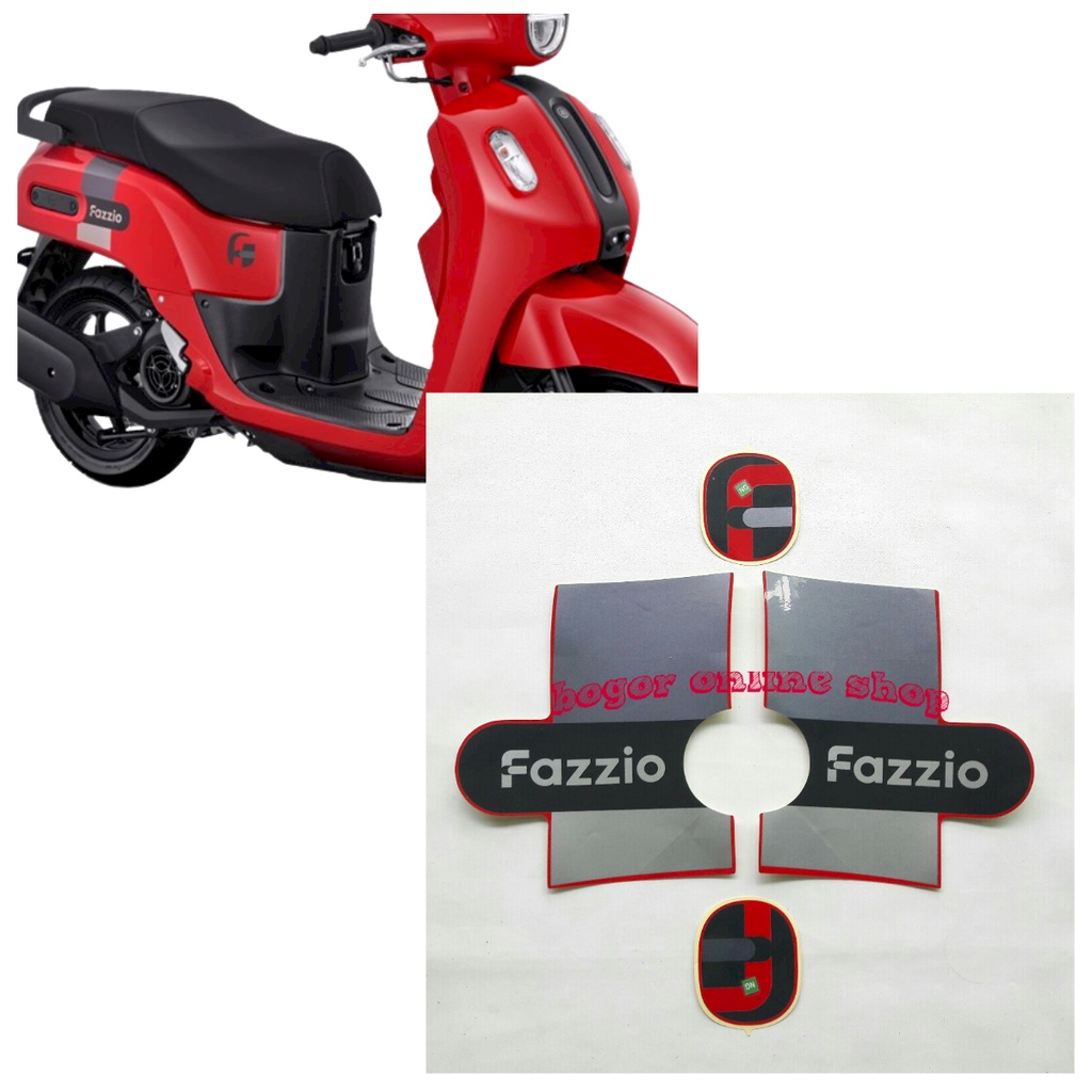 Jual sticker striping body motor yamaha fazzio 2022 merah | Shopee ...