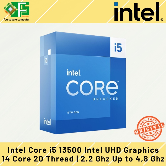 Jual Intel Core i5 13500 14 Core 20 Thread Up to 4.8 Ghz Gen 13 Socket ...