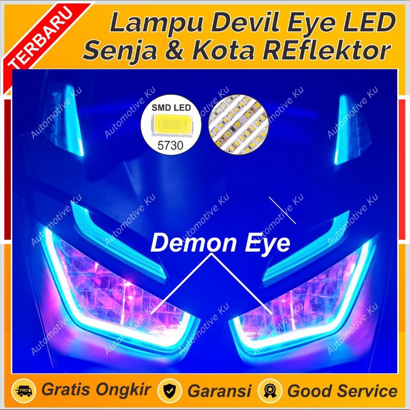 Jual LAMPU DEMON EYE DEVIL EYE 3 & 6 MATA LED MURAH TERANG UNTUK LAMPU ...