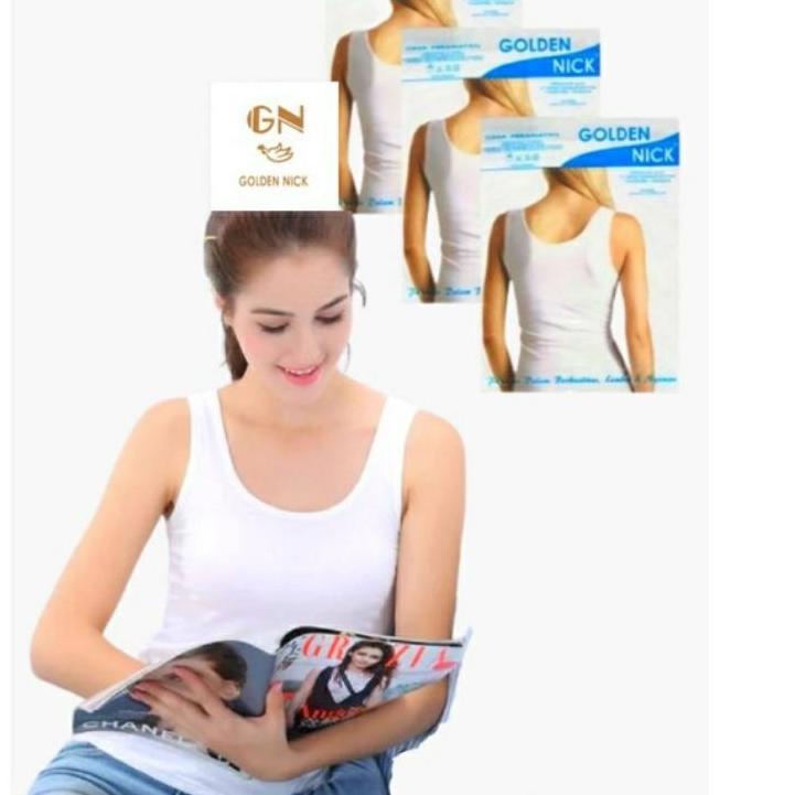 Jual る SINGLET Wanita GOLDEN NICK / Kaos Dalam wanita / Singlet putih ...