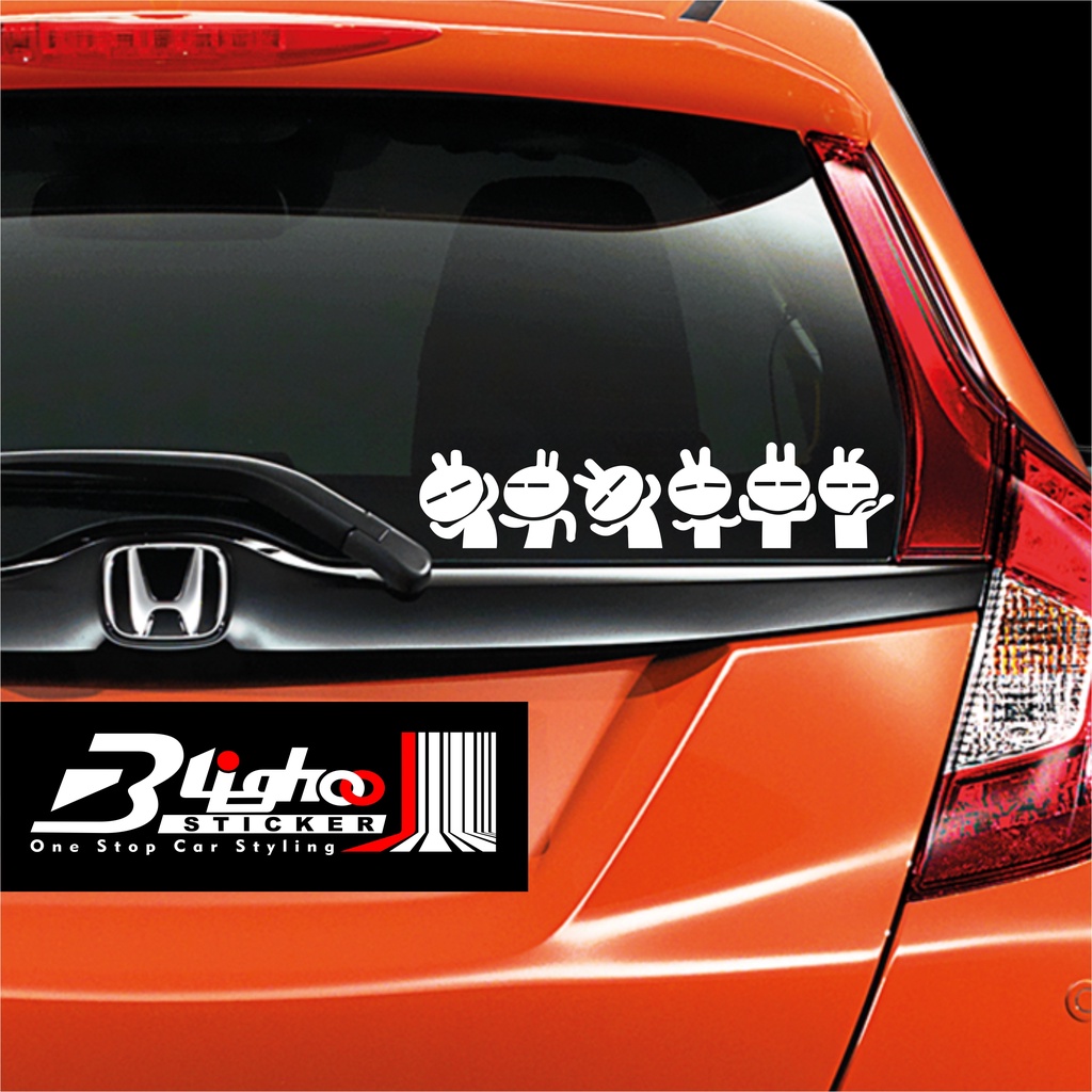 Jual Blighoo - Cutting Sticker Mobil Tuzki Family Dance Lucu Stiker ...