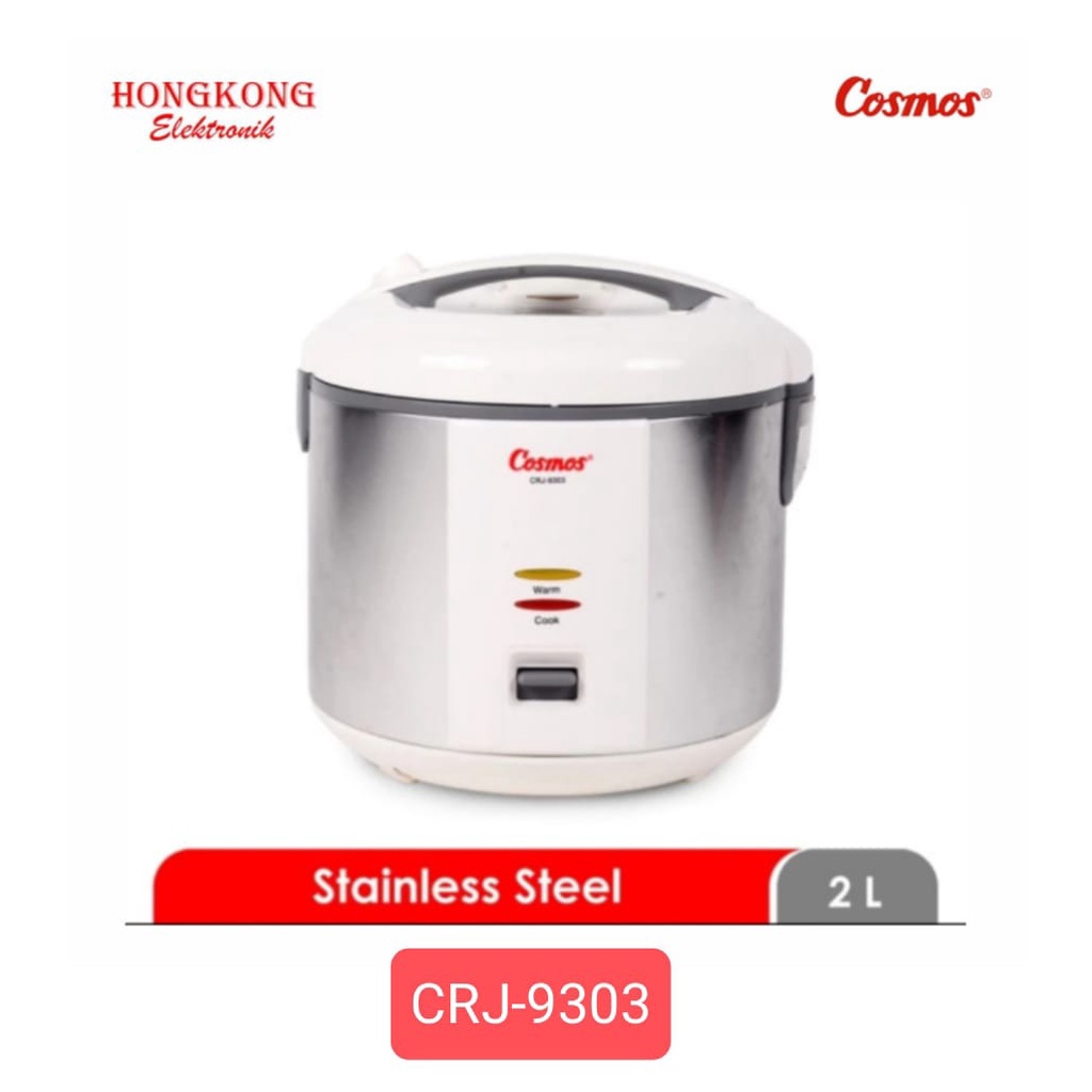 Jual Rice Cooker Cosmos CRJ 9303 / Magic com Cosmos Stainless Steel 2 ...