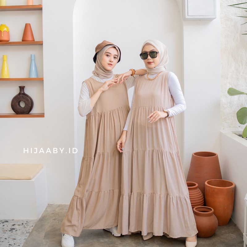 Jual Singlet Ineer Dress Dalaman Gamis Muslim Long Dress Tanpa Lengan ...