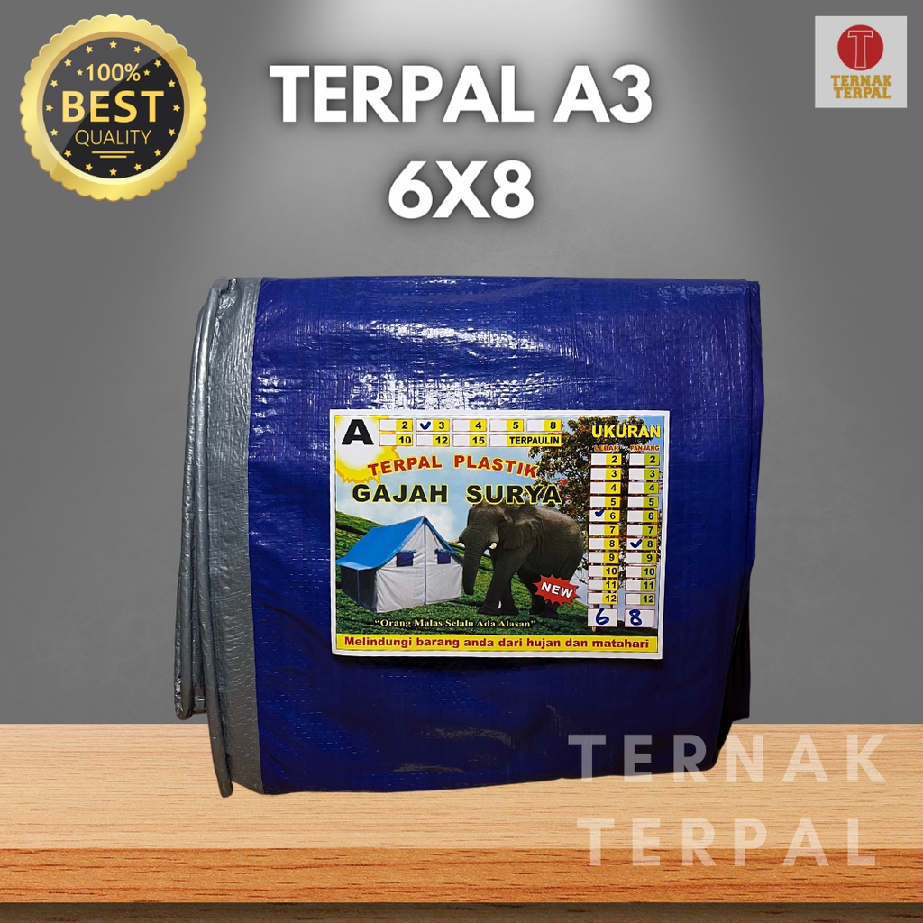 Jual Terpal Plastik A3 uk. 6x8 Gajah Surya.dapat bonus biji tanaman ...