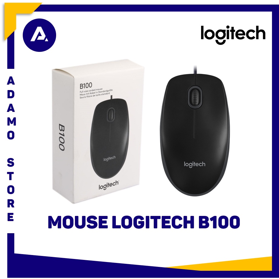 Jual Mouse Kabel Logitech B100 USB Wired Optical Mouse | Shopee Indonesia