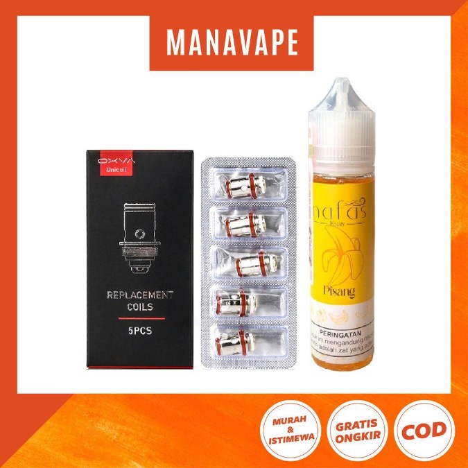 Jual COIL OXVA ORIGIN UNICOIL AUTHENTIC + LIQUID NAFAS 60ML | Shopee ...