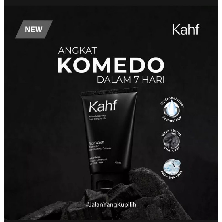 Jual kahf triple action oil & comedo defence face wash 100 ml | Shopee ...