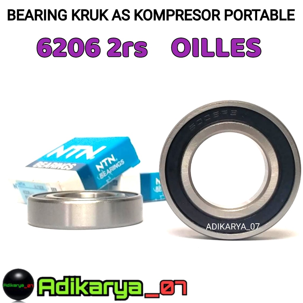 Jual Bearing kruk as kompresor portable oilles bearing 6206 2RS laher 6206 2RS | Shopee Indonesia