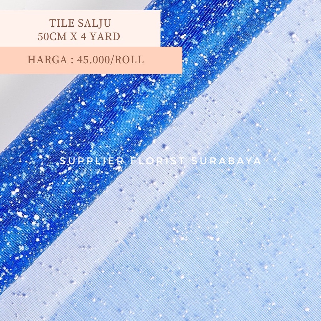 Jual [1 ROLL 4 YARD] TILE SALJU WRAPING WRAPPING BUNGA KAIN KOREA STYLE ...